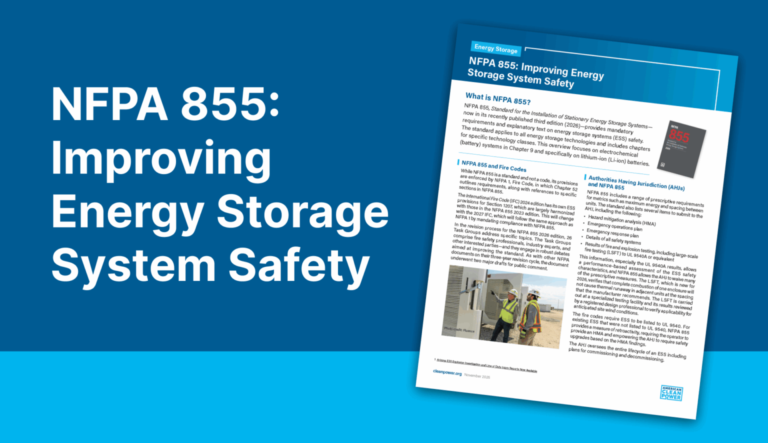 NFPA 855: Improving Energy Storage System Safety | ACP