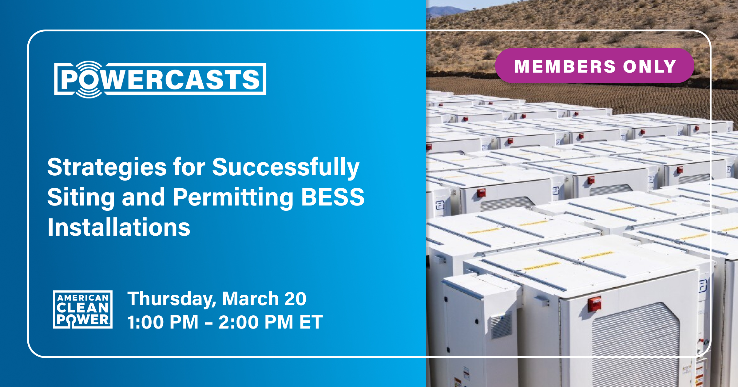 Strategies for Successfully Siting and Permitting BESS Installations | ACP